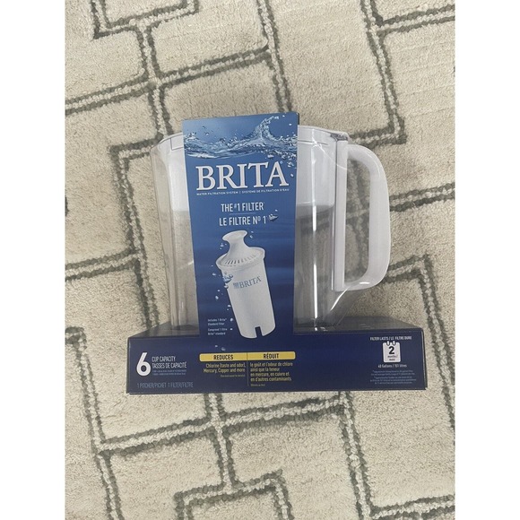 Brita | Kitchen | Brita Metro Pitcher 4 Gallon White 6 Cups New | Poshmark